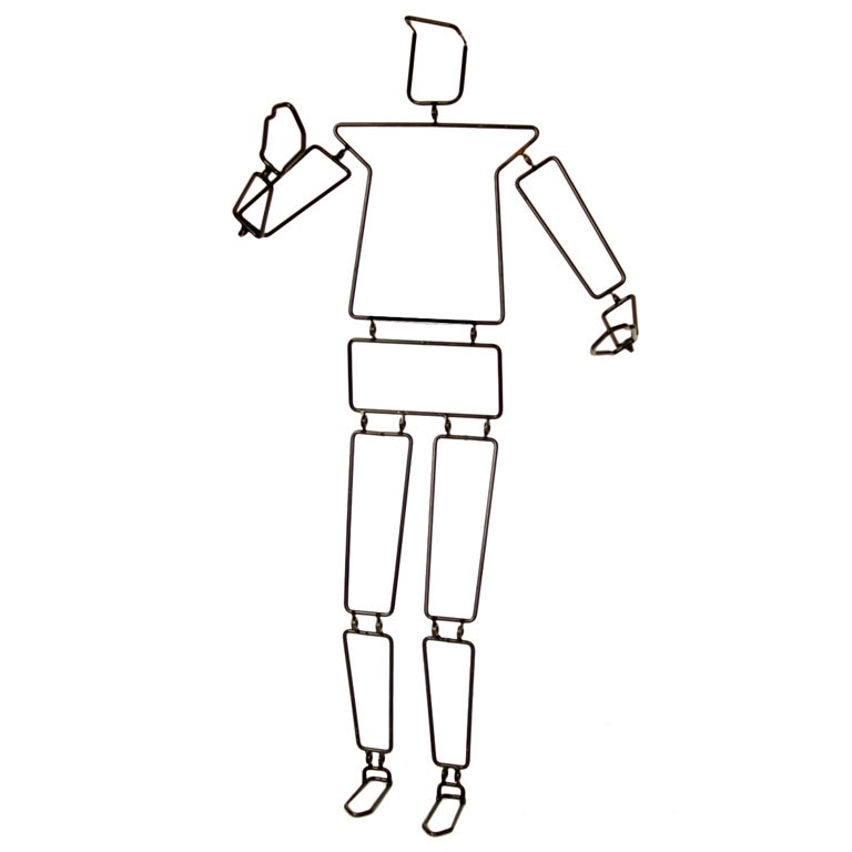 Vintage Steel Rod Wire Frame Mannequin at 1stDibs