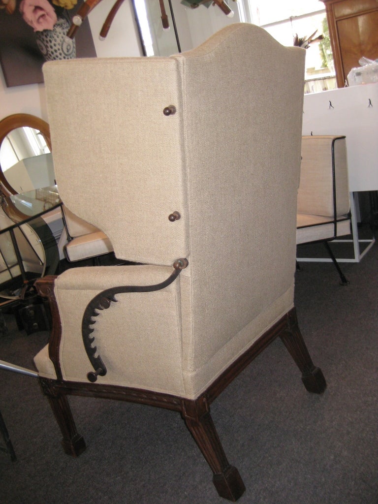 French Nineteenth Century Reclining Wing Chair at 1stDibs