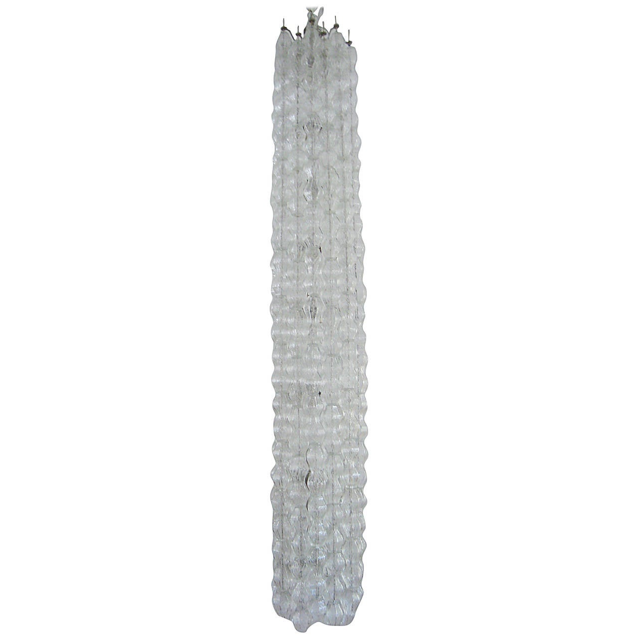 Column Of Glass Chandelier at 1stDibs