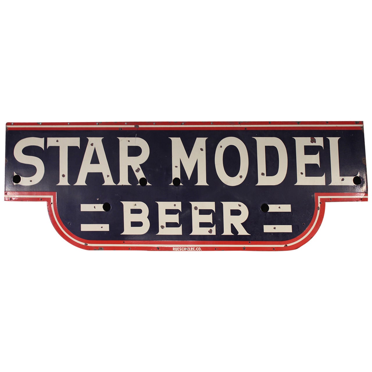 1930s Star Model Beer Advertising Porcelain Sign at 1stDibs