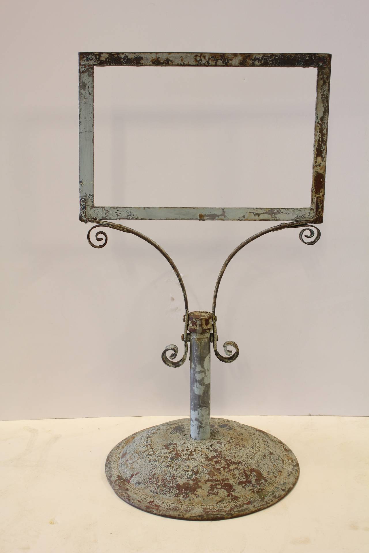 Large Antique Cast Iron Sign Stand For Sale at 1stDibs | antique cast ...