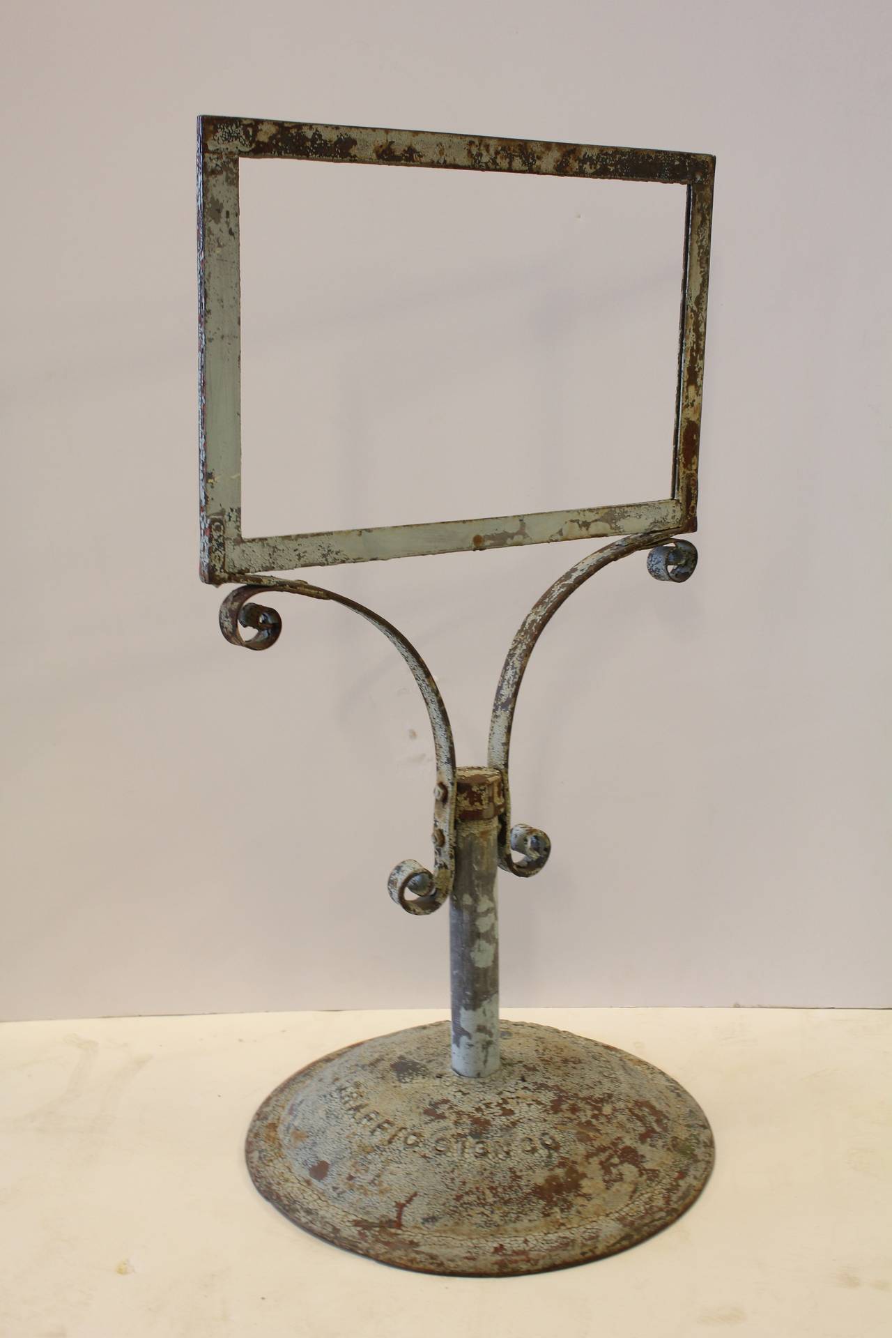 Large Antique Cast Iron Sign Stand For Sale at 1stDibs | antique cast ...