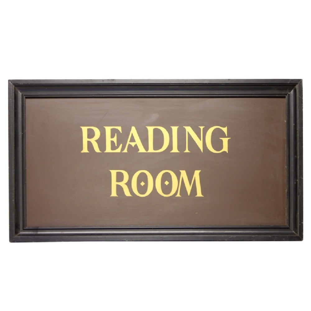 1930s Hand-Painted Library Sign "Reading Room" at 1stDibs