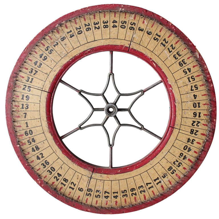 Antique Game Wheel by State Novelty Company For Sale at 1stDibs