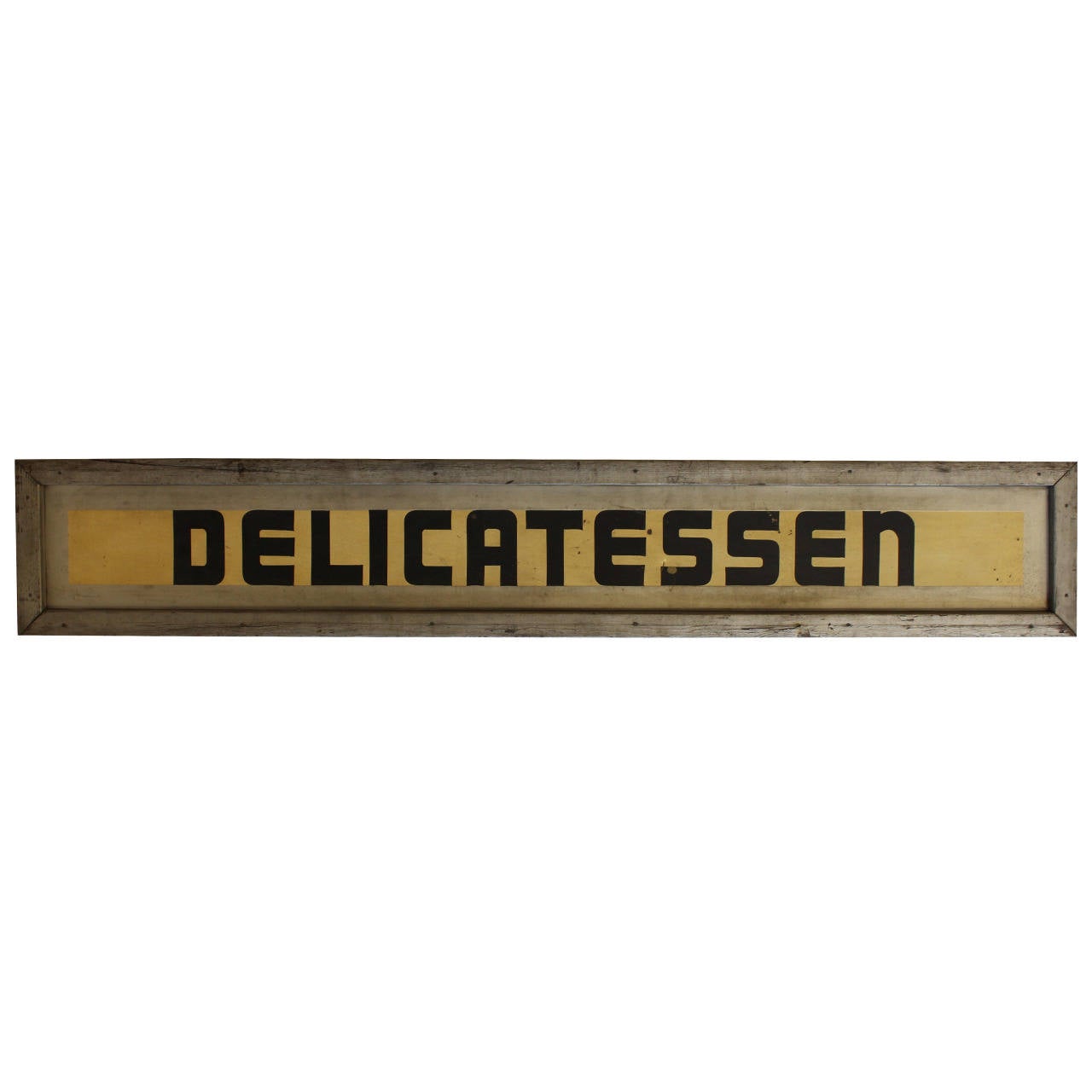 Vintage Metal Delicatessen Sign at 1stDibs