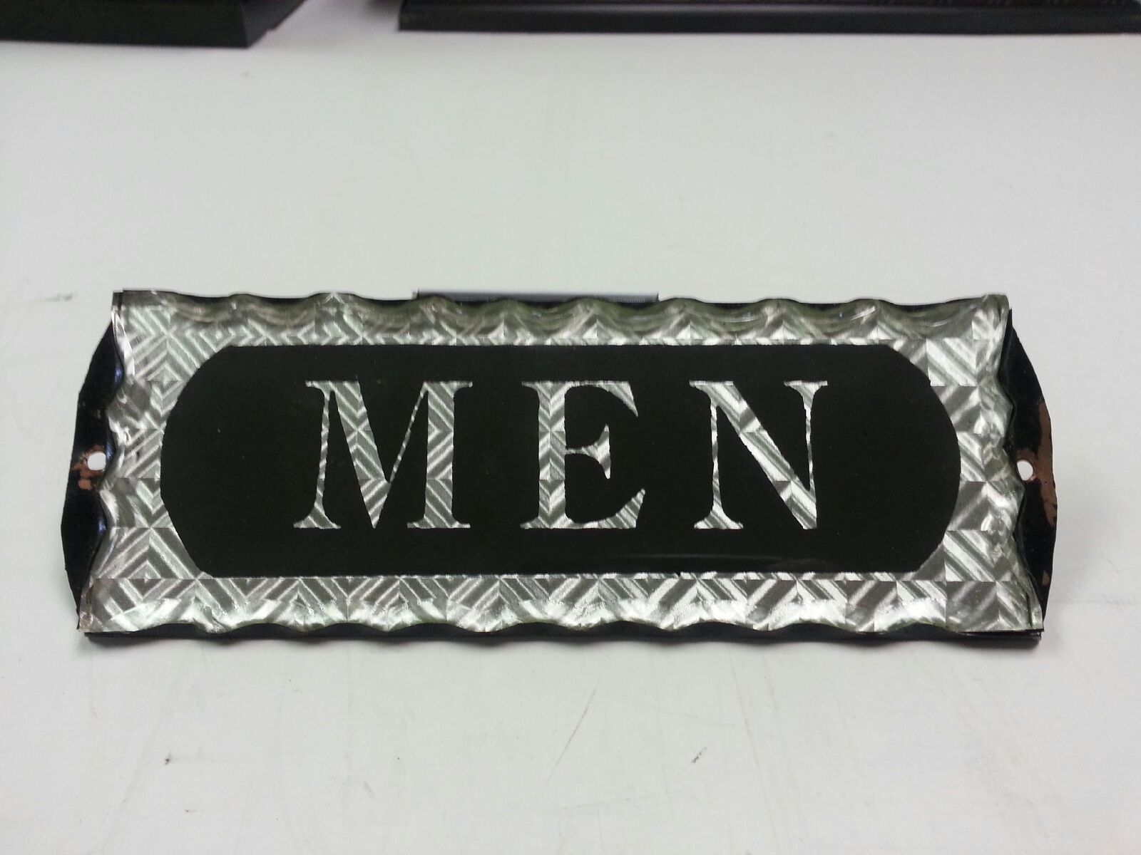 Antique Reverse Glass Sign - 2 For Sale on 1stDibs