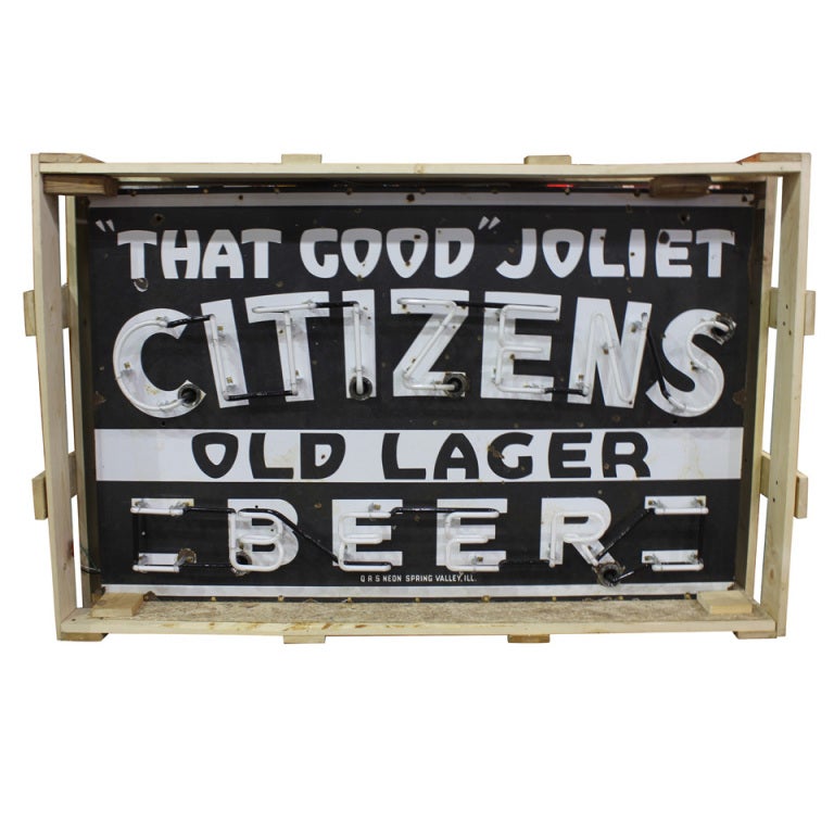 Rare 1930's Porcelain Neon Can Beer Sign at 1stDibs | porcelain neon sign