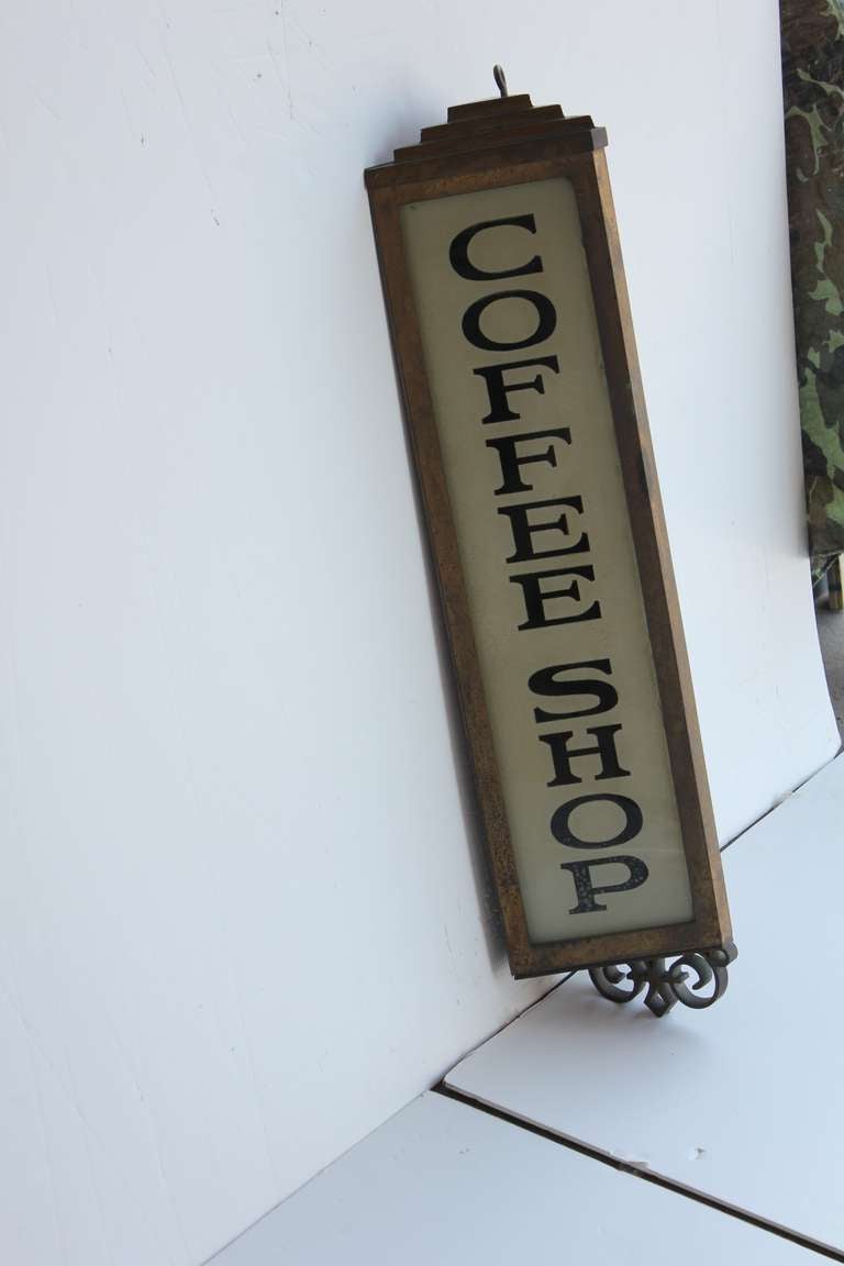 1900's Light Up Coffee Shop and Restaurant Sign at 1stDibs