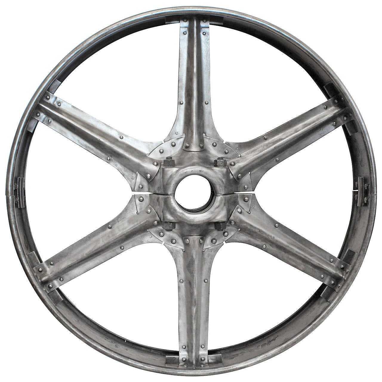 Giant Antique Industrial Metal Wheel at 1stDibs