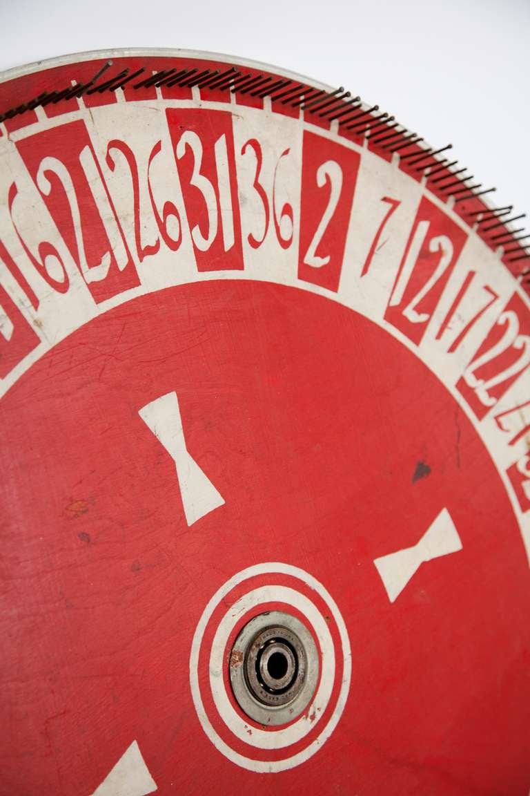 Vintage Hand Painted Game Wheel at 1stDibs