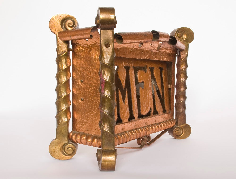 Early 1900's Copper Sign Men from Chicago Granada Theatre at 1stDibs