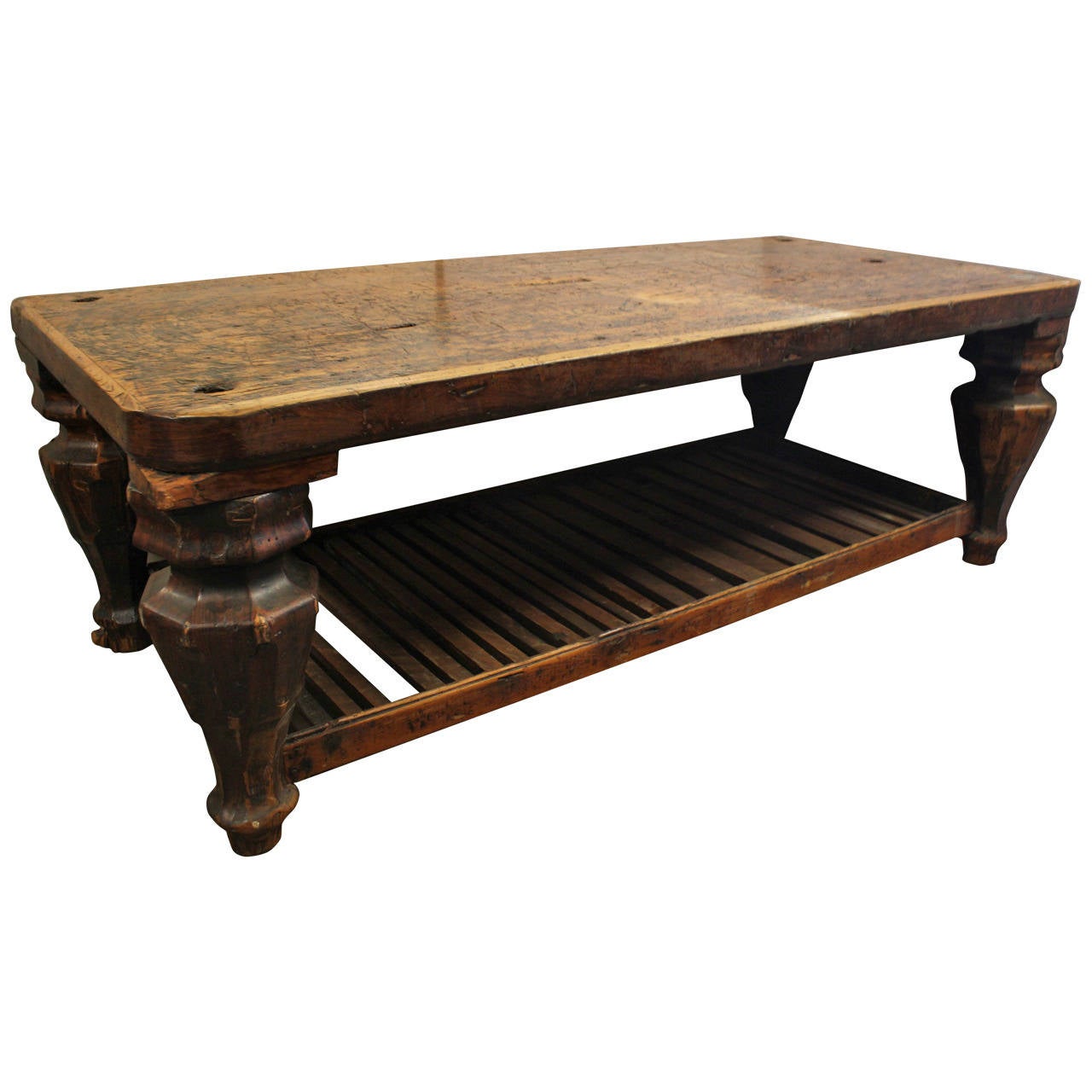 Antique Library Wood Table at 1stDibs