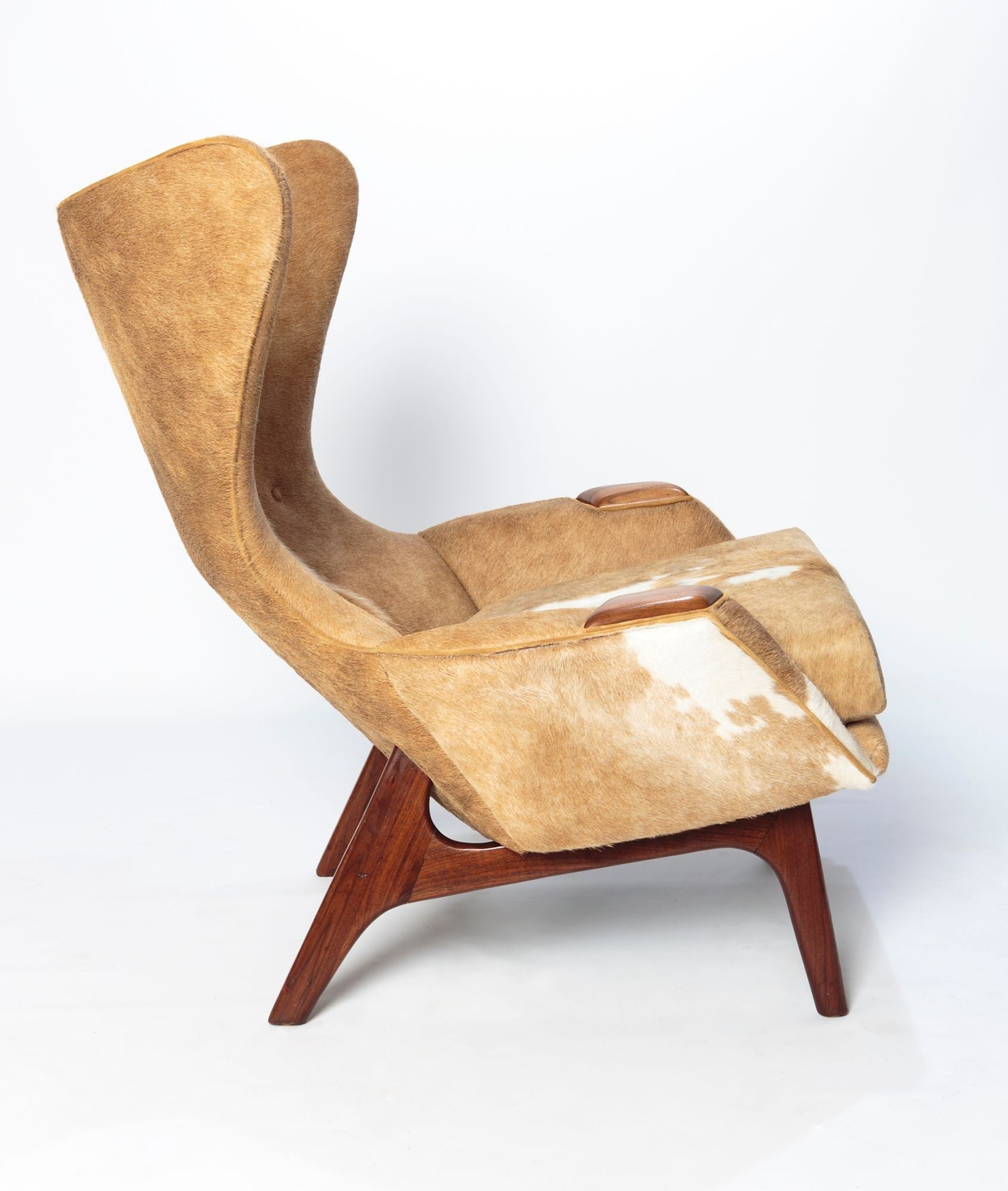 Adrian Pearsall Cowhide Wing Lounge Chair For Sale at 1stDibs