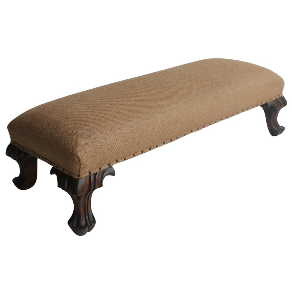 3 Ft Long Antique English Footstool at 1stDibs | long footstool