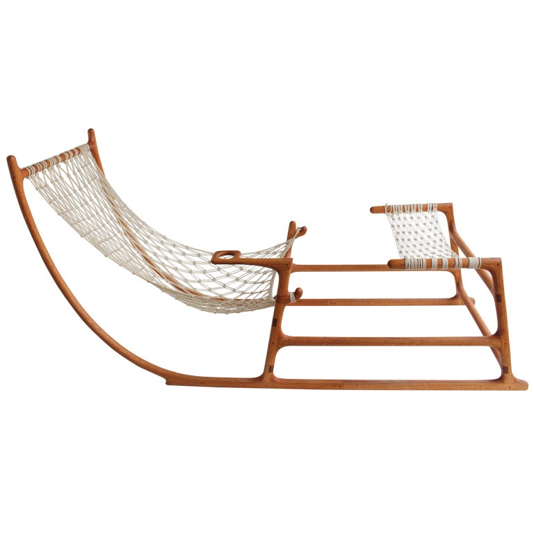 Mid Century Teak Hammock chair at 1stDibs