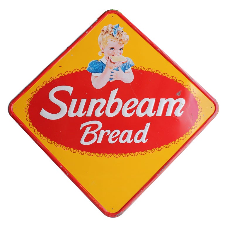 1950's metal sign " Sunbeam Bread " at 1stDibs | vintage sunbeam bread ...