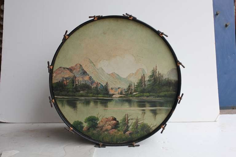 1920's Large Hand Painted Drum By Ludwig at 1stDibs | large hand drum