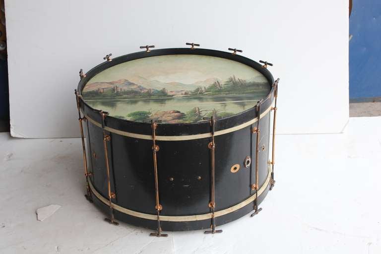 1920's Large Hand Painted Drum By Ludwig at 1stDibs | large hand drum