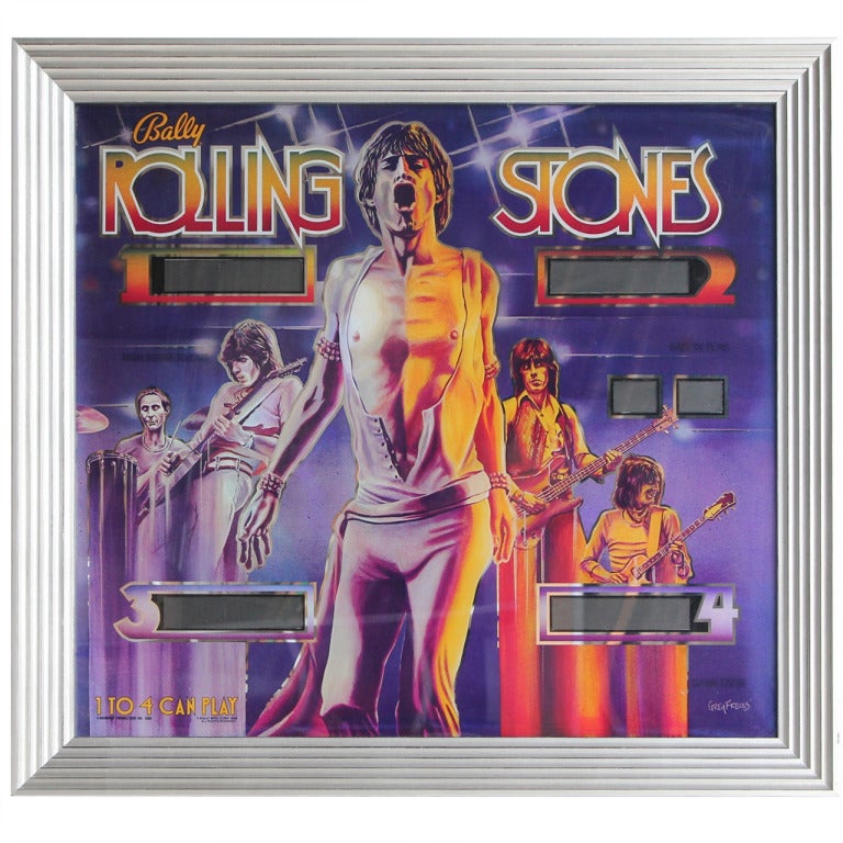 1980's Original Pinball Back Glass By Raindrop Productions For Sale at ...