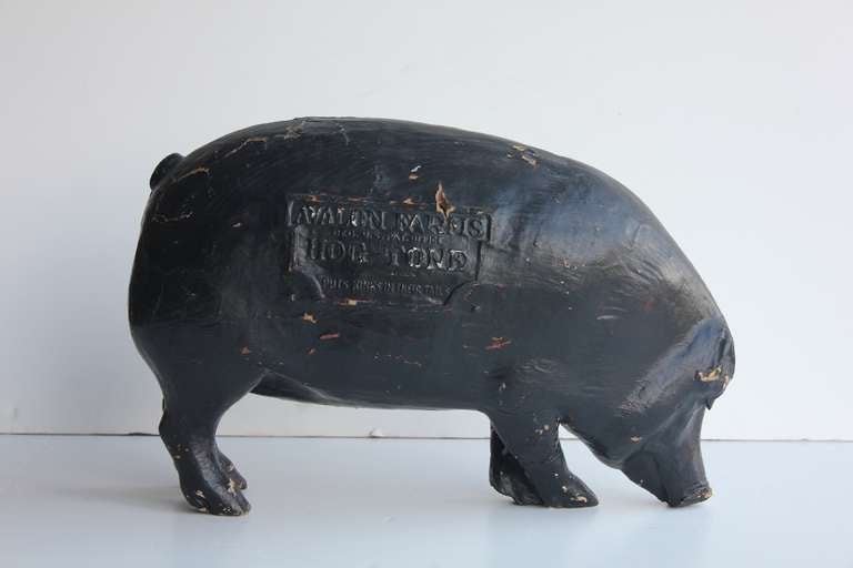 Antique Life Size Paper Mache Advertising Sign Avalon Farms at 1stDibs