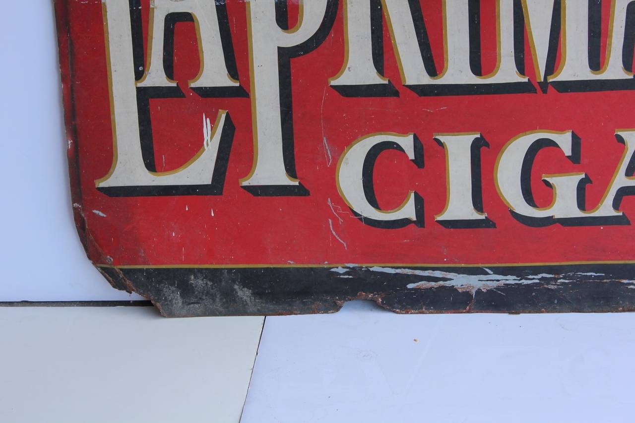Antique Tin Sign "La Primadora Cigars" at 1stDibs