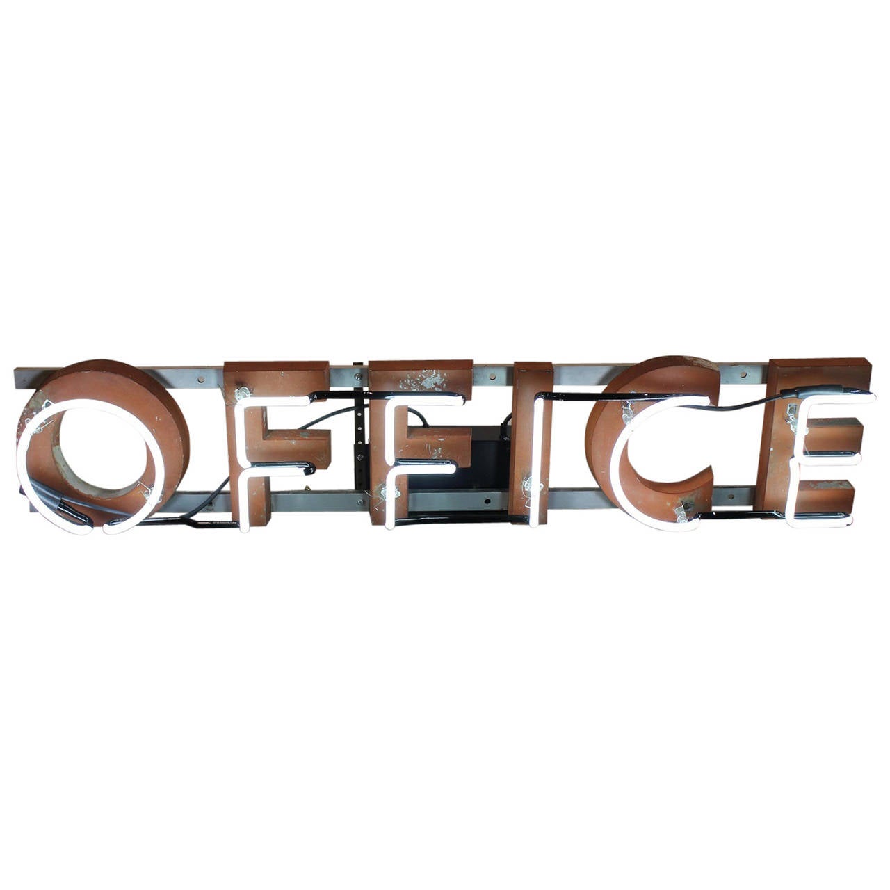 Vintage Neon Office Sign at 1stDibs
