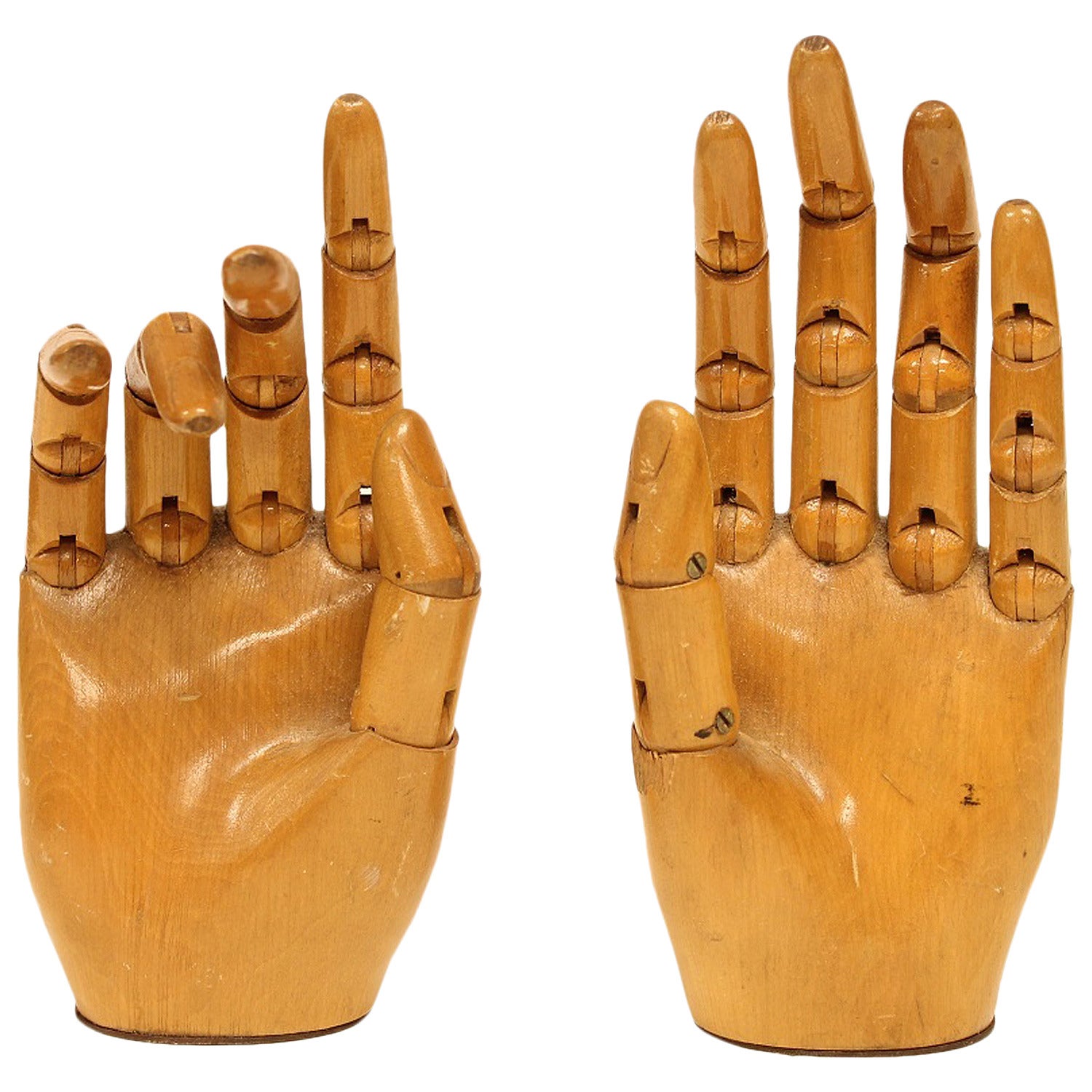 1930's Articulated Wooden Hands at 1stDibs