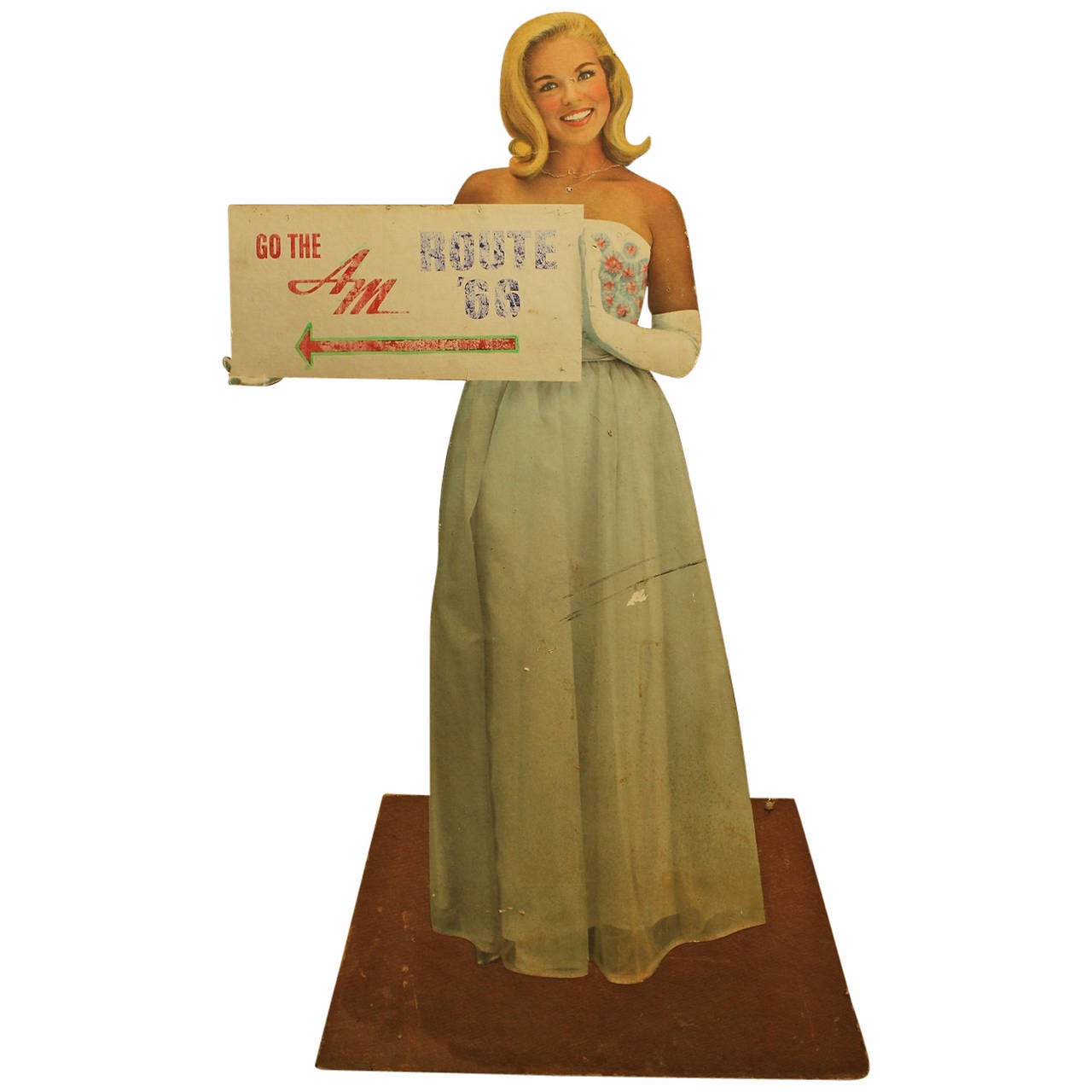 Early 1960s Route 66 Free Standing Sign For Sale at 1stDibs