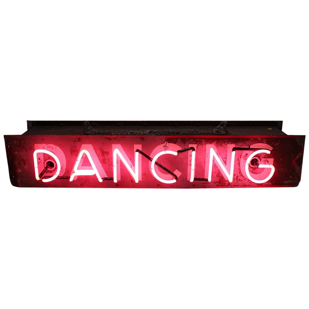 Vintage Double Sided Neon Sign "Dancing" at 1stDibs