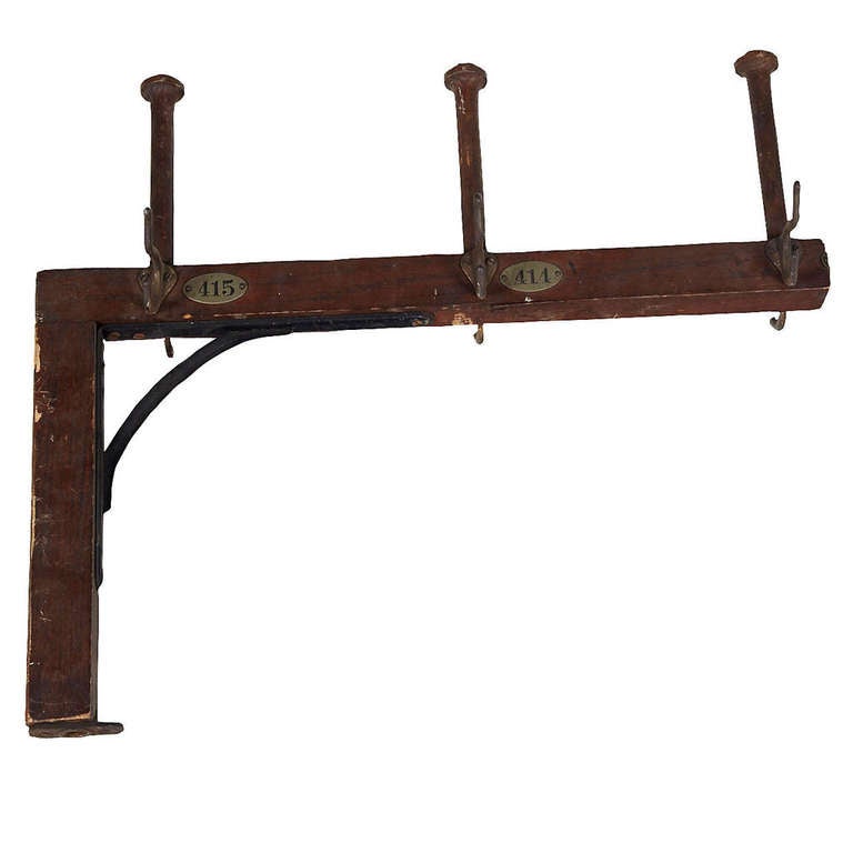 Antique Train Wall Coat Rack For Sale at 1stDibs | train coat rack