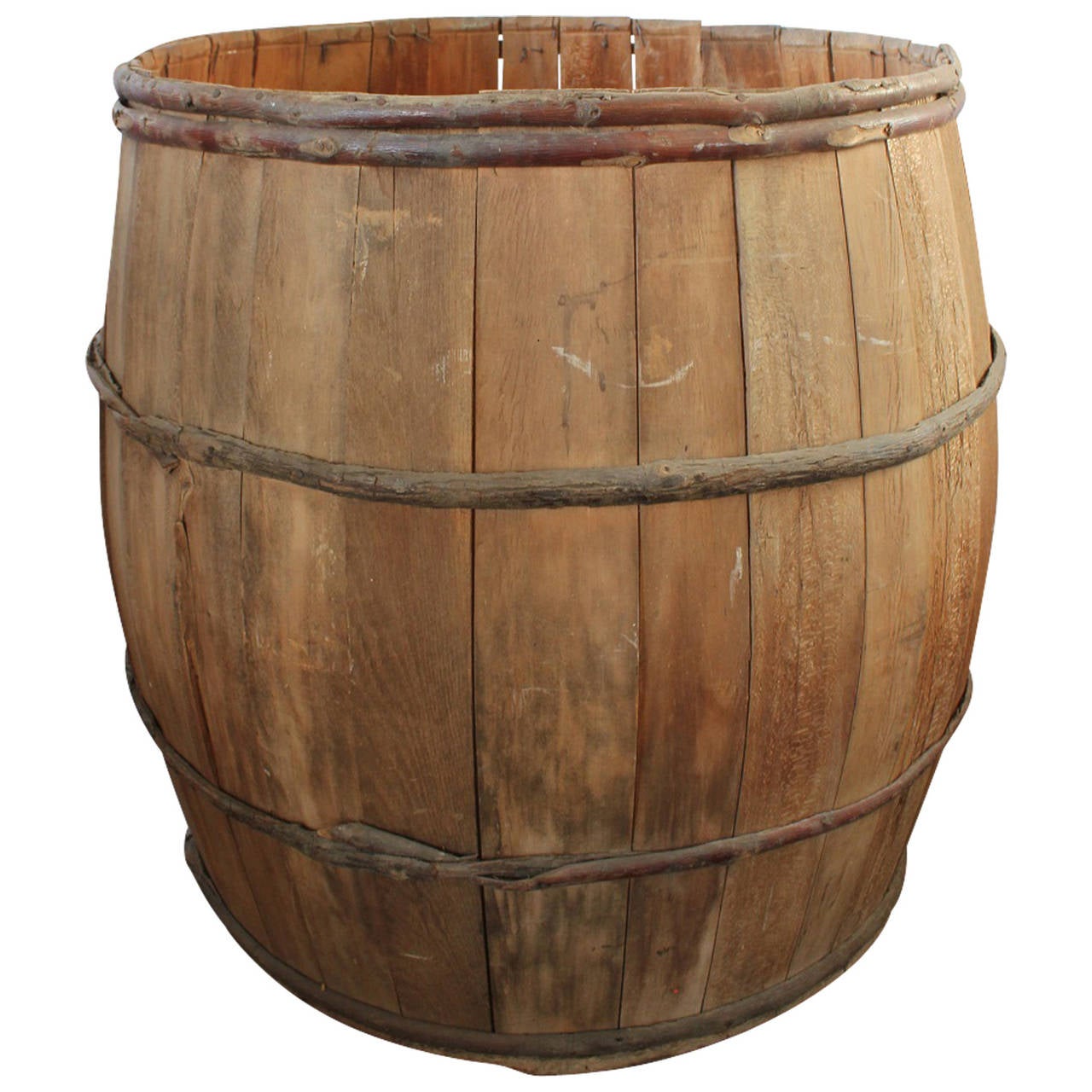 Giant Vintage Wood Barrell For Sale at 1stDibs