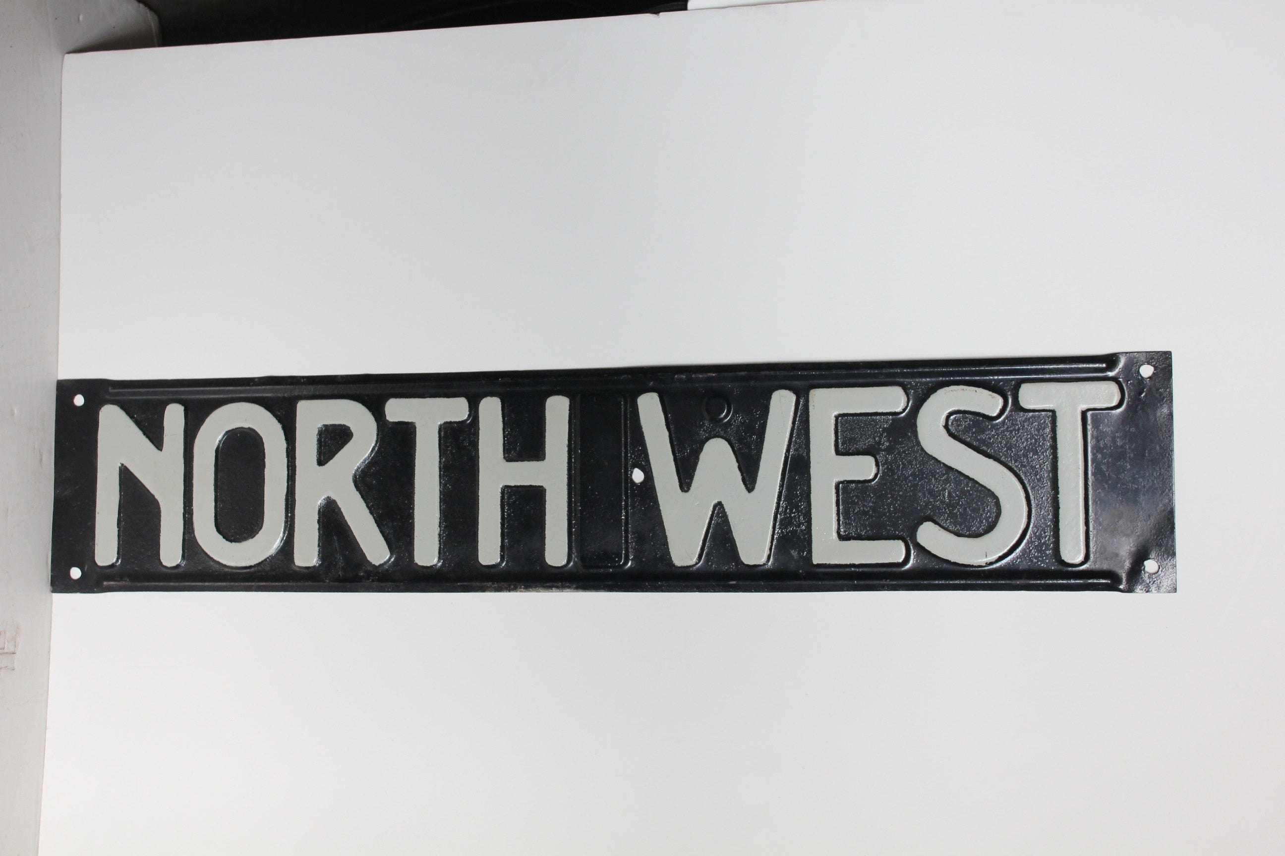 1930's Original Embossed Railroad Sign " North West " at 1stDibs
