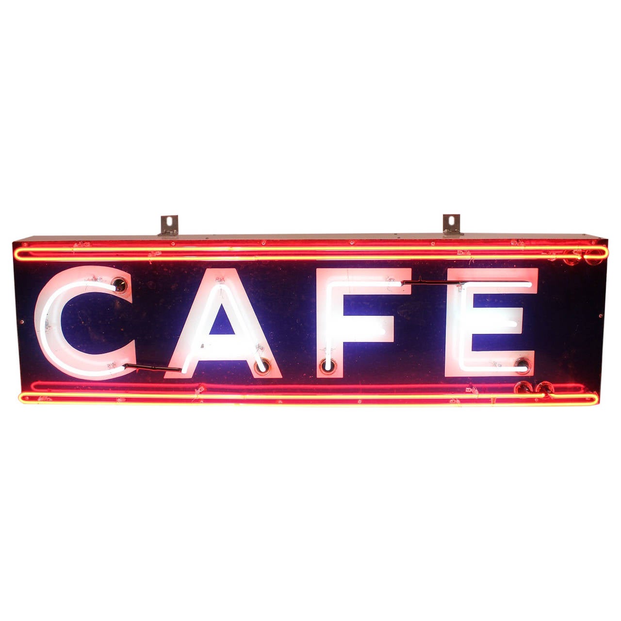 1950s Porcelain Neon "Cafe" Sign at 1stDibs