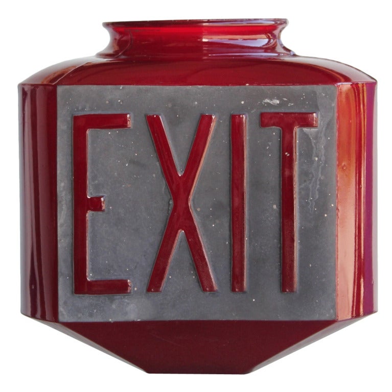 American Art Deco Three Sided Exit Globe at 1stDibs