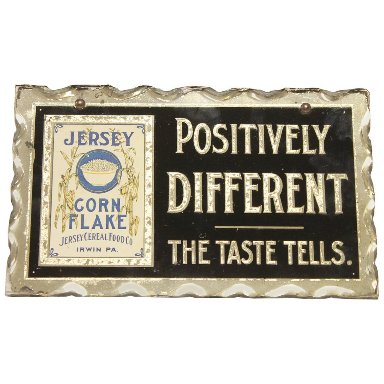 1930's Reverse Glass Painted Sign " Positively Different " For Sale at ...