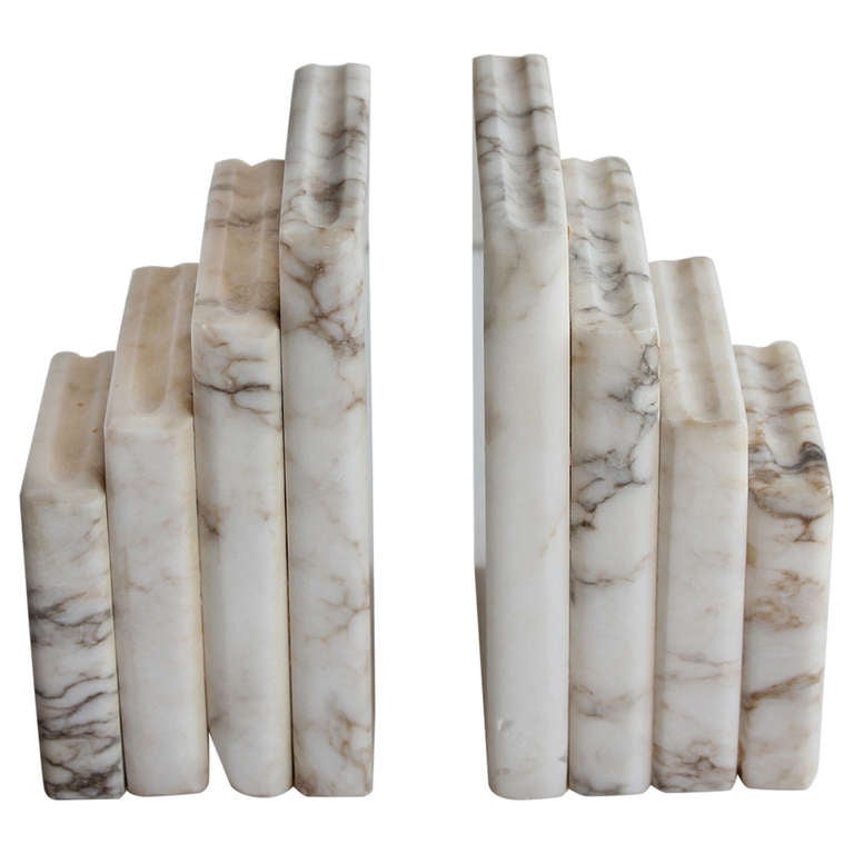 Italian Alabaster Bookends at 1stdibs