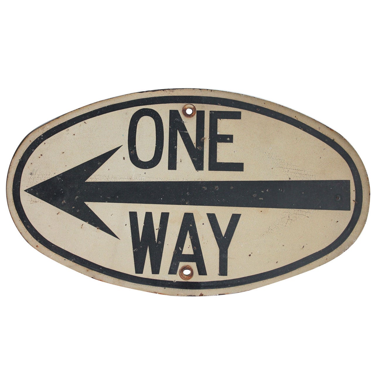 Rare 1920's Street Sign " One Way " at 1stDibs