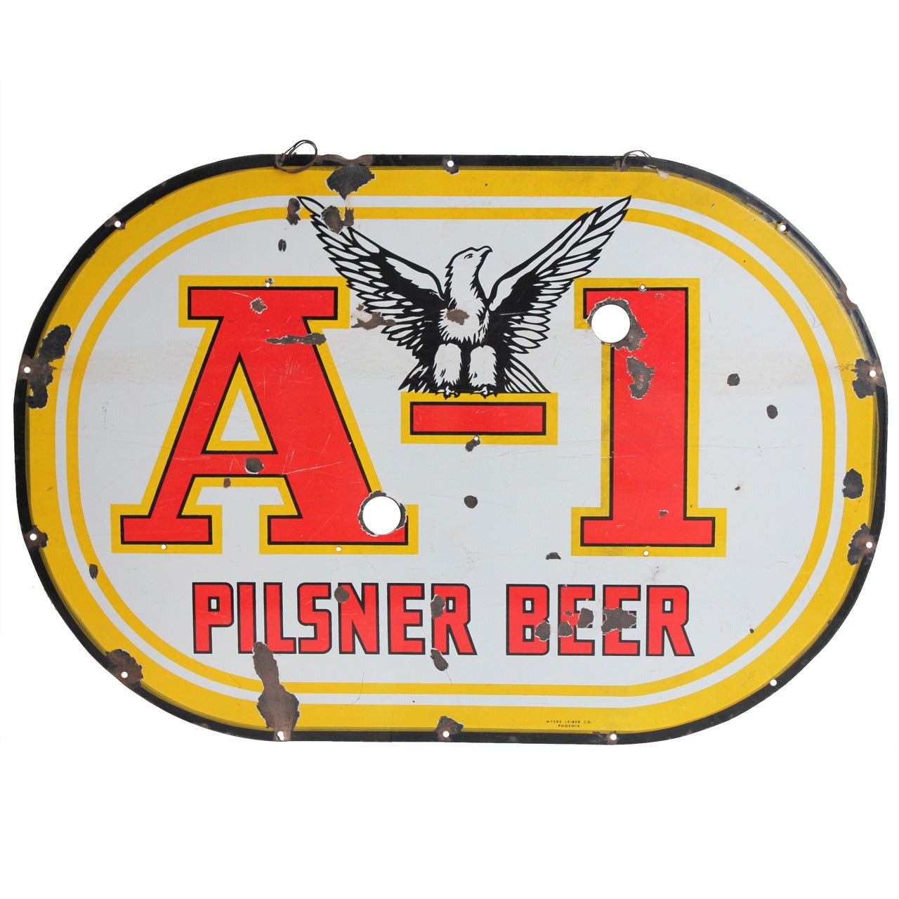 1940's Porcelain Pilsner Beer Sign at 1stDibs