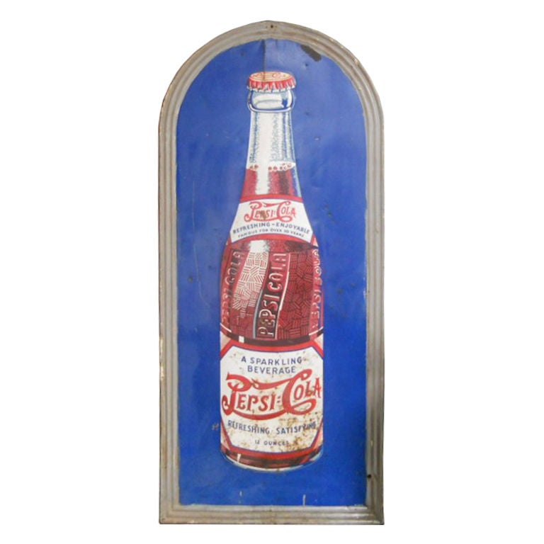 Rare 1930's oversized metal Pepsi Cola sign at 1stDibs