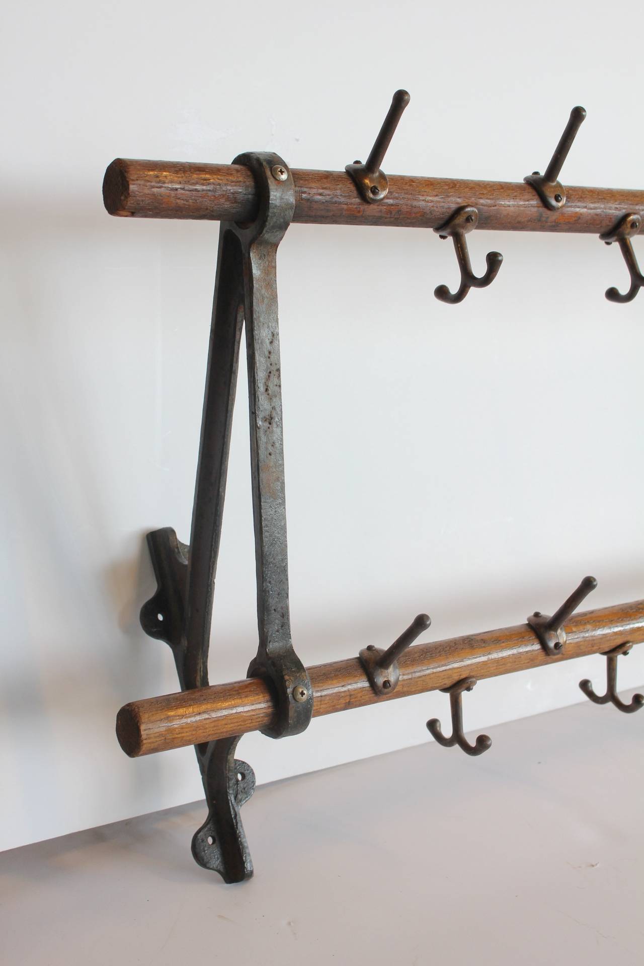 1920s Train Station Coat and Hat Rack at 1stDibs | train coat rack