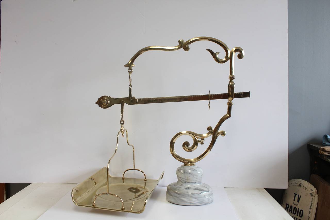 Vintage Italian Decorative Brass Baker's Scale For Sale at 1stDibs ...
