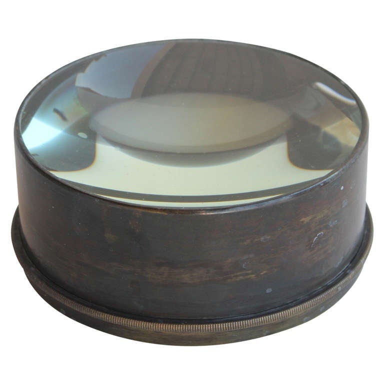 Giant Antique English Map/Library Magnifying Glass at 1stDibs