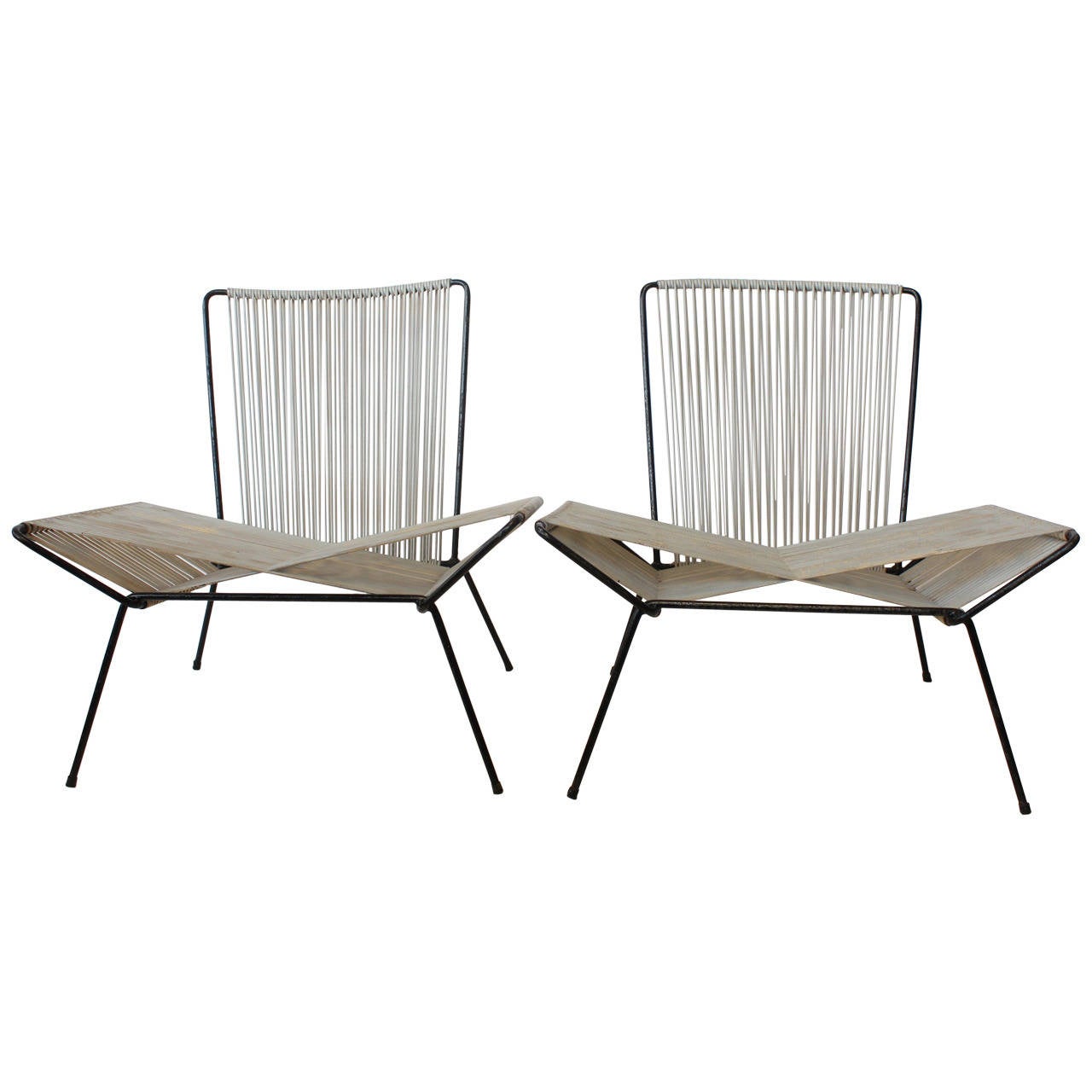 Alan Gould Style Mid-Century Garden Chairs at 1stDibs