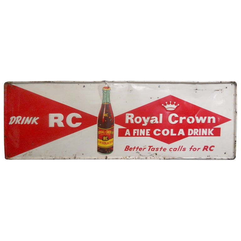 1950's American metal sign Royal Crown at 1stDibs