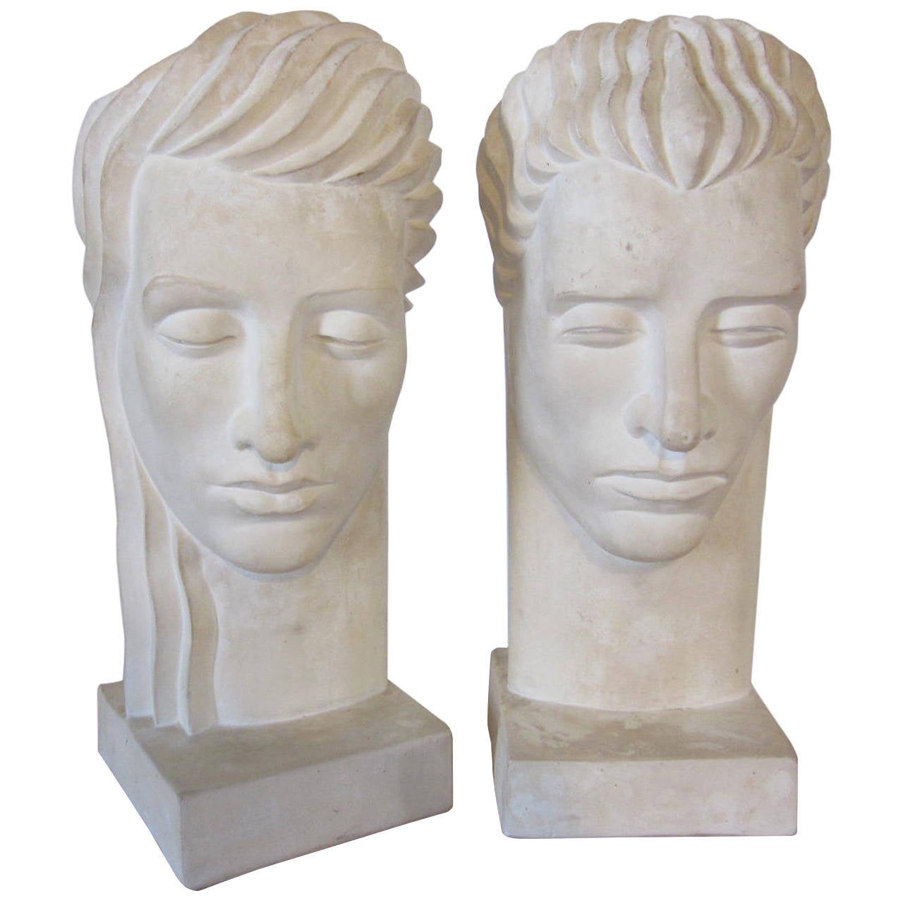 Art Deco Styled Busts at 1stDibs