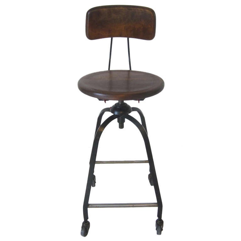 Industrial Tall Stool at 1stDibs