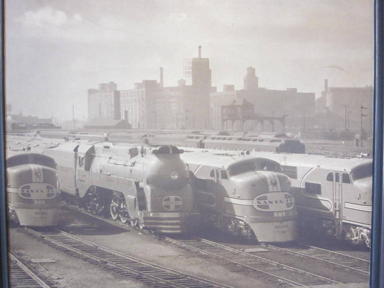 Streamline Chicago Industrial Train Railroad Photograph For Sale at 1stDibs