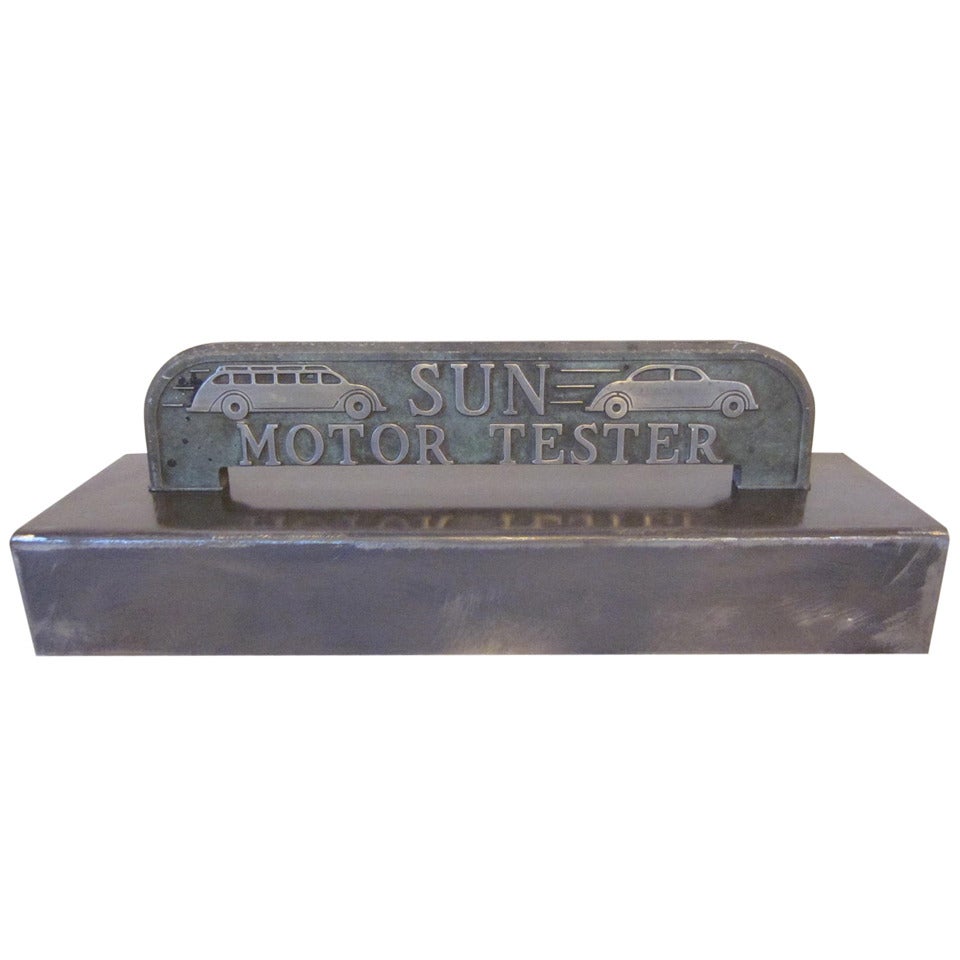 Sun Motor Tester Sign at 1stDibs