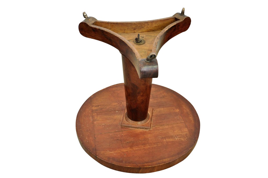 French Empire Period Round Table "Gueridon" in Mahogany and Marble at ...