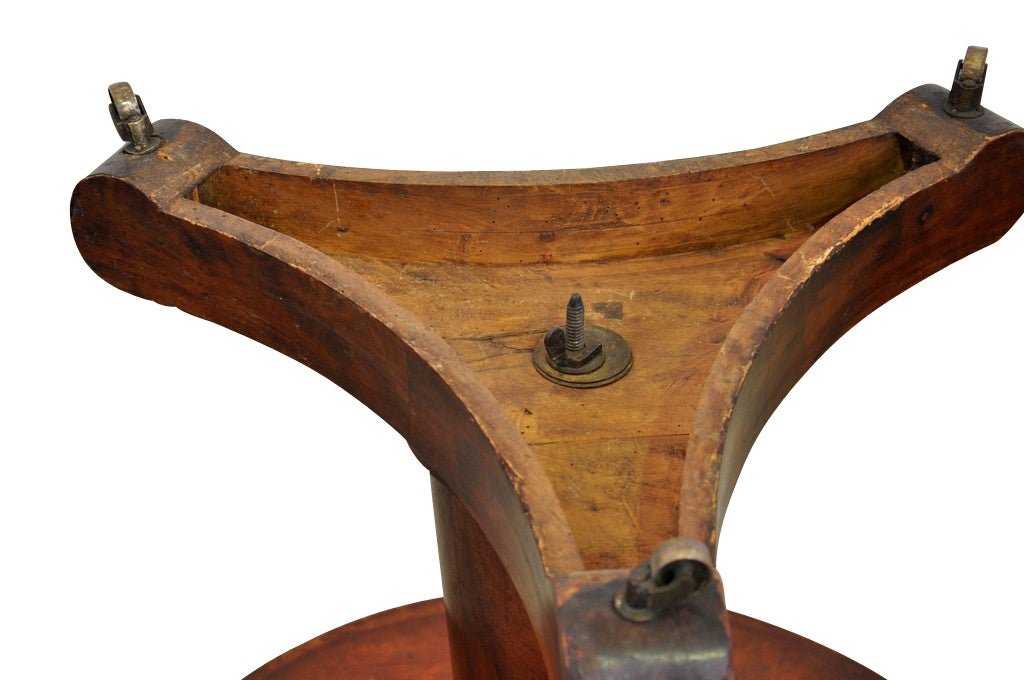 French Empire Period Round Table "Gueridon" in Mahogany and Marble at ...